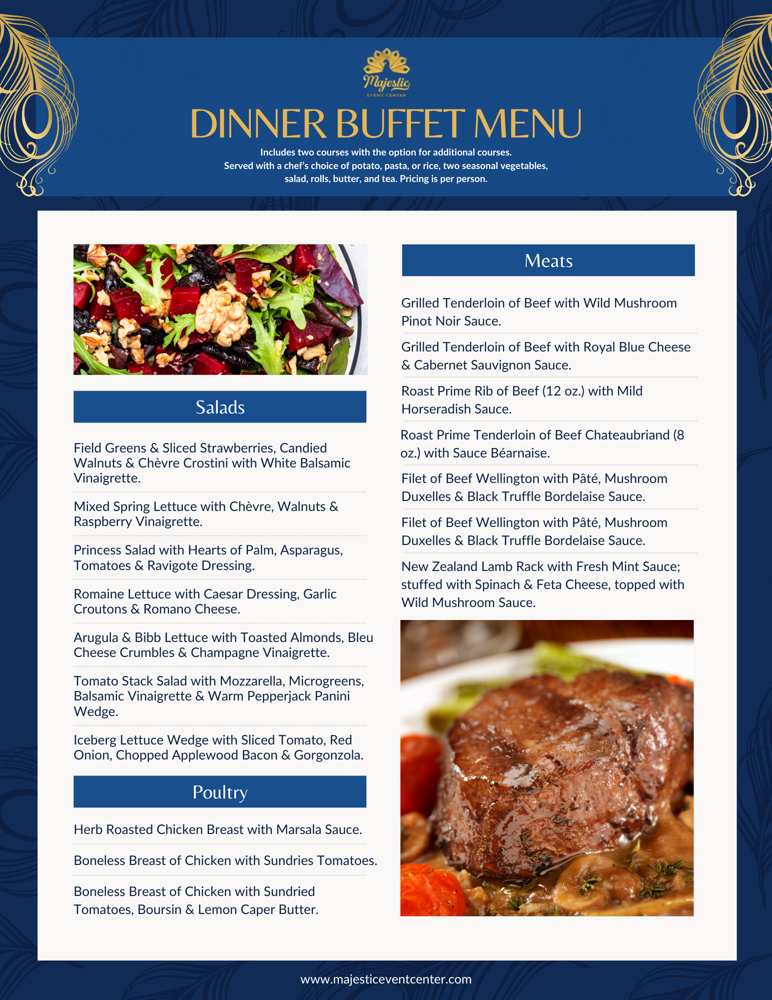 Menus - Majestic